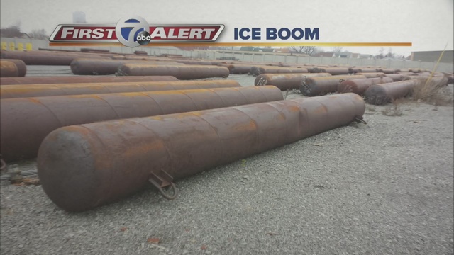 Ice Boom stuck on dry land - WKBW.com Buffalo, NY